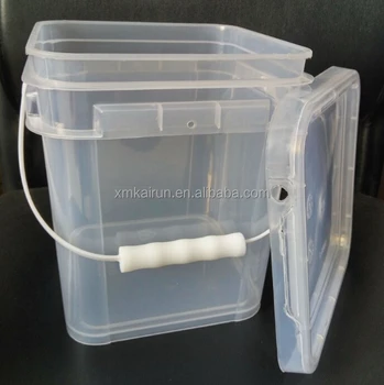 5000ml Rectangular Plastic Bucket Pail With Lid - Buy Rectangular ...