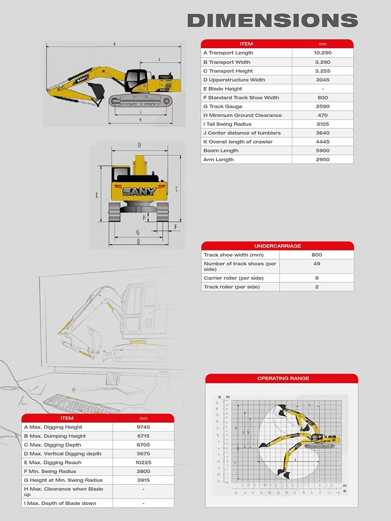 SANY SY245H 25 Ton Medium Excavator - High Digging Power