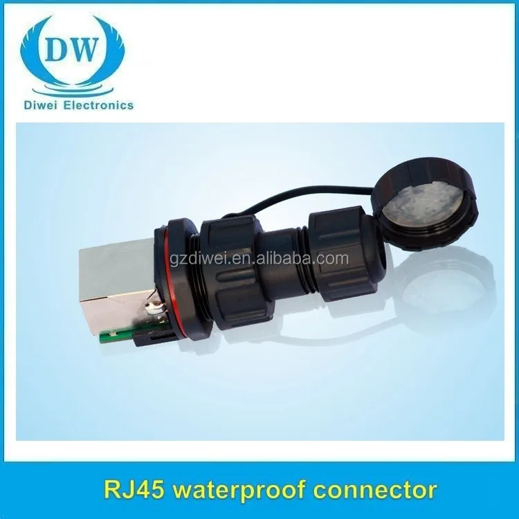 Ip67 Modular Cat5 Plug Rj45 Connectors Cap Panel Mount Rj45 Waterproof ...