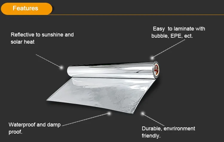 Reflective Silver Aluminized Mylar Foil Packaging Film for Moisture ...