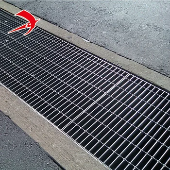 Galvanized Metal Grid Plate Drainage Gutter With Stainless Steel ...
