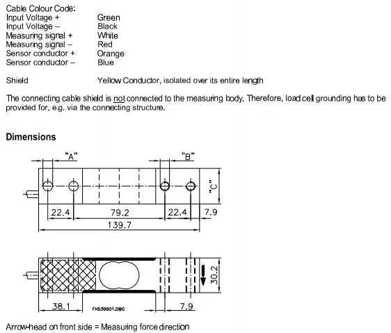 Schenck Process PWS Load Cell - 100kg, 2MV/V Analog Output