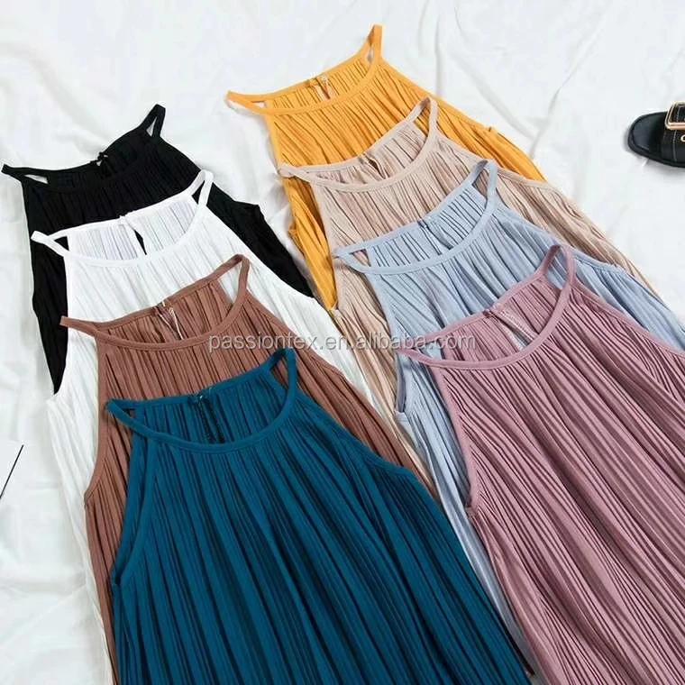 100% Polyester Pleated Chiffon Fabric for Lady Dress
