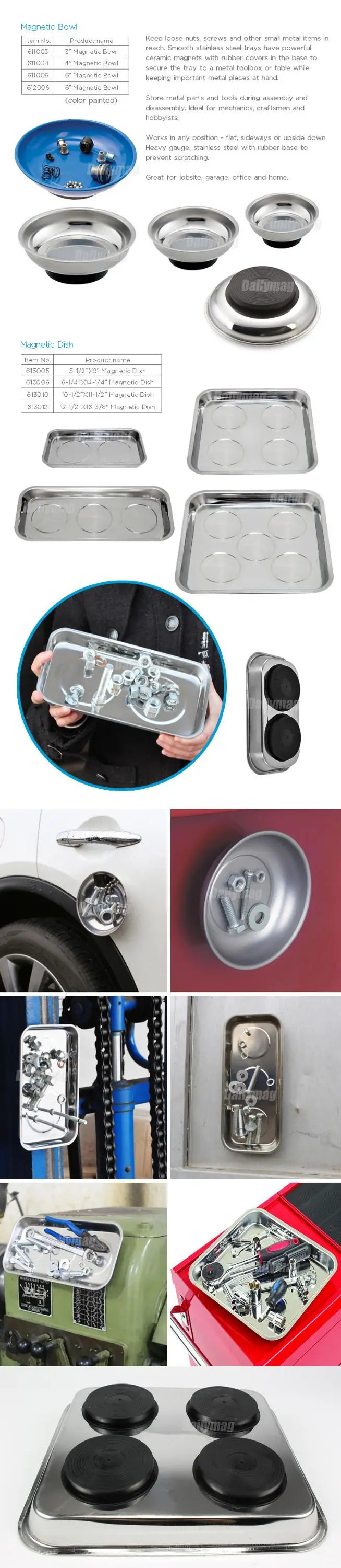 Customized Magnetic Parts Tool Tray Magnet Bowl for Easy Work
