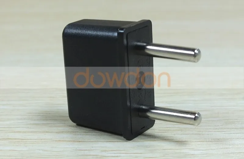 2 Round Pin Euro Travel Adapter US EU AC Power Plug Converter With ...