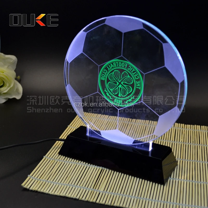 New Design Custom Led Light Acrylic Awards And Trophies For Football ...
