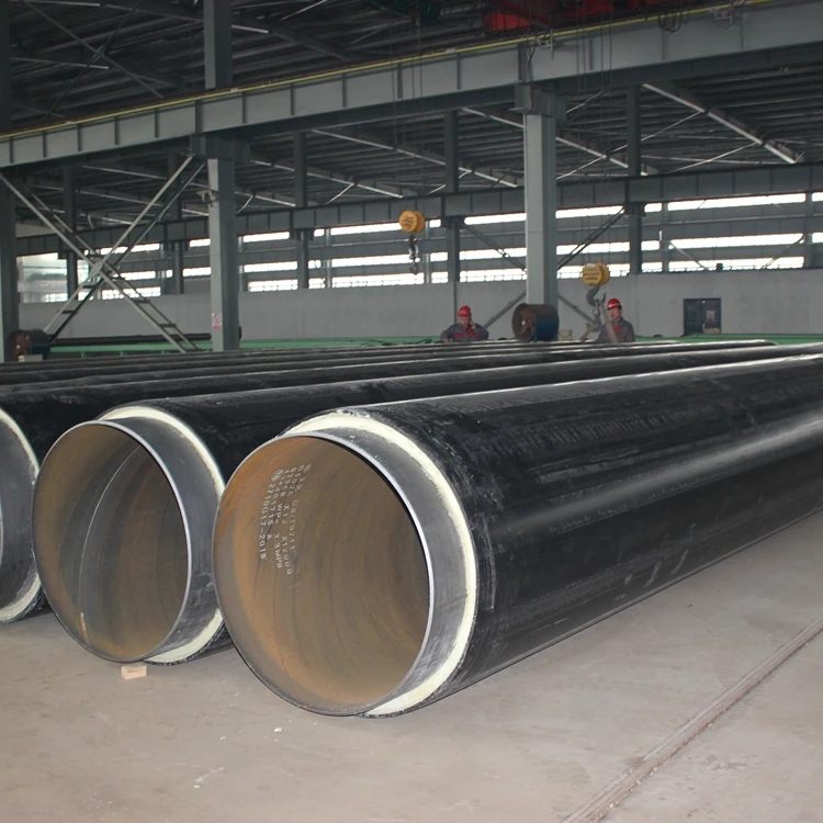 Black Welded Pipes Urban Underground Direct Buried Pre Insulated Dn350 ...