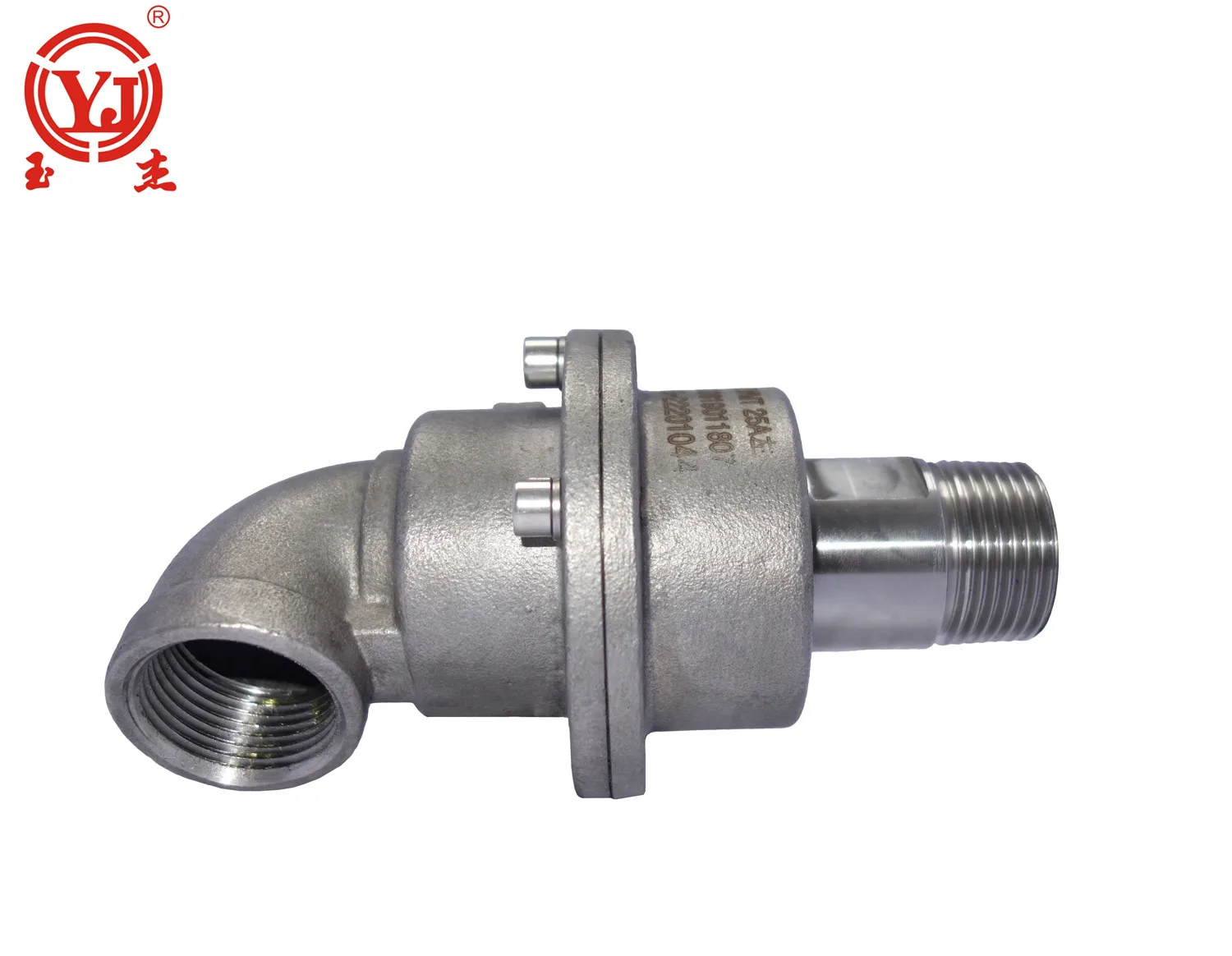 Single Flow Stainless Steel 90 Degree Swivel Joint for Water
