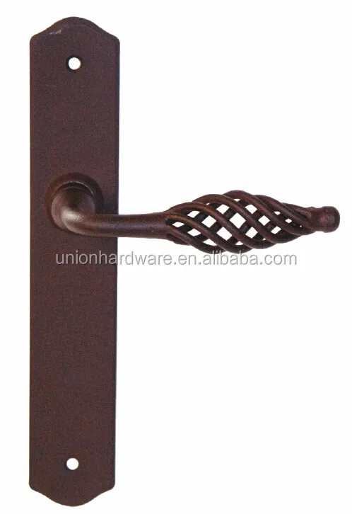 Decorative Anti Rust Wrought Iron Gate Handle in Birdcage Shape