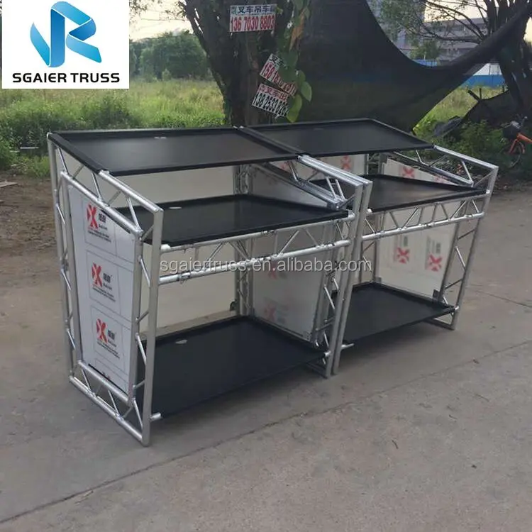 Aluminum Double Folding Truss DJ Table - Versatile & Durable