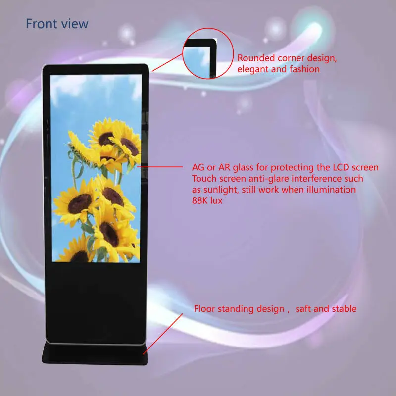 Factory Price Remote Control 46 Inch Lcd Advertising Touch Screen ...