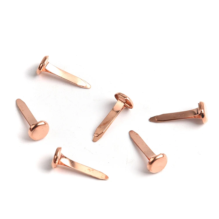 High Quality Rose Gold 8*9mm Brad Clips Fastener Fall Pin Split Mini ...