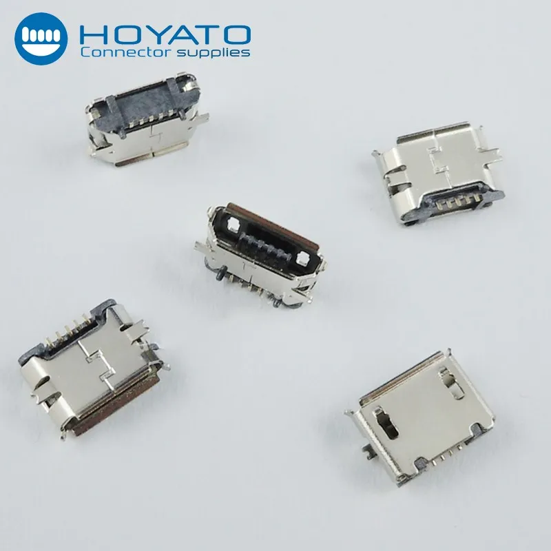 Micro Usb Male Pcb Connector 5pin Smt Smd Micro Usb Connector 90 Degree ...