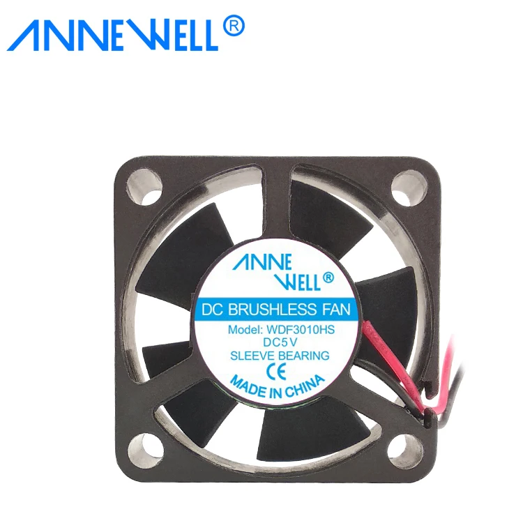 ANNEWELL Mini Fan - Quiet 30x30x10mm DC Fan for Diverse Uses