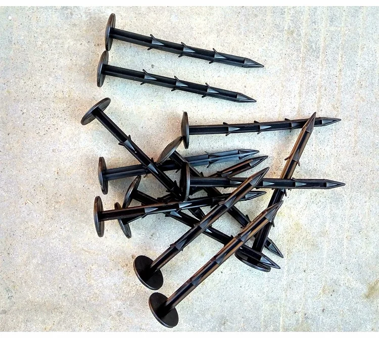Plastic Ground Pegs For Fixing Weed Mat Round Head Brass Nails - Buy ...
