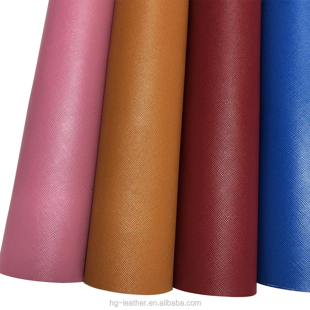 Embossed Saffiano Pu Faux Leather For Handbag Making - Buy Saffiano ...