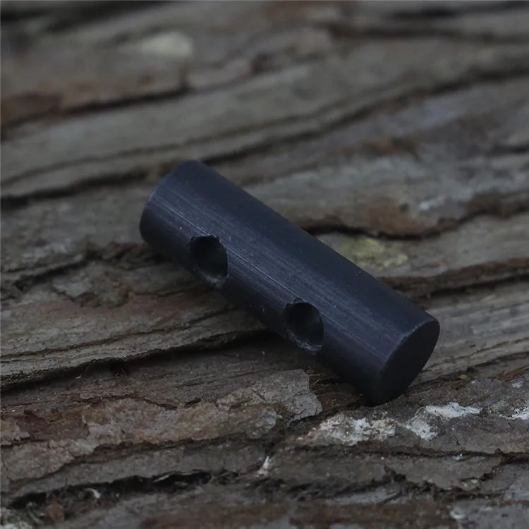 2 Drilled Holes Fire Flint Steel Magnesium Rod Wilderness Survival ...