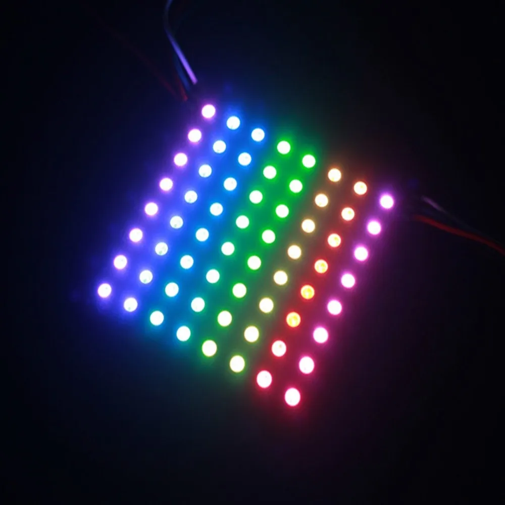 160*160mm Flexible Led Display Led Dot Matrix 256led Ws2812b - Buy ...