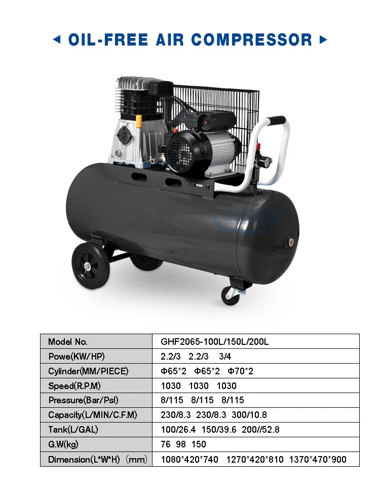 Hot Selling 100 200 Liter Portable Belt Air Compressor - Buy Portable ...