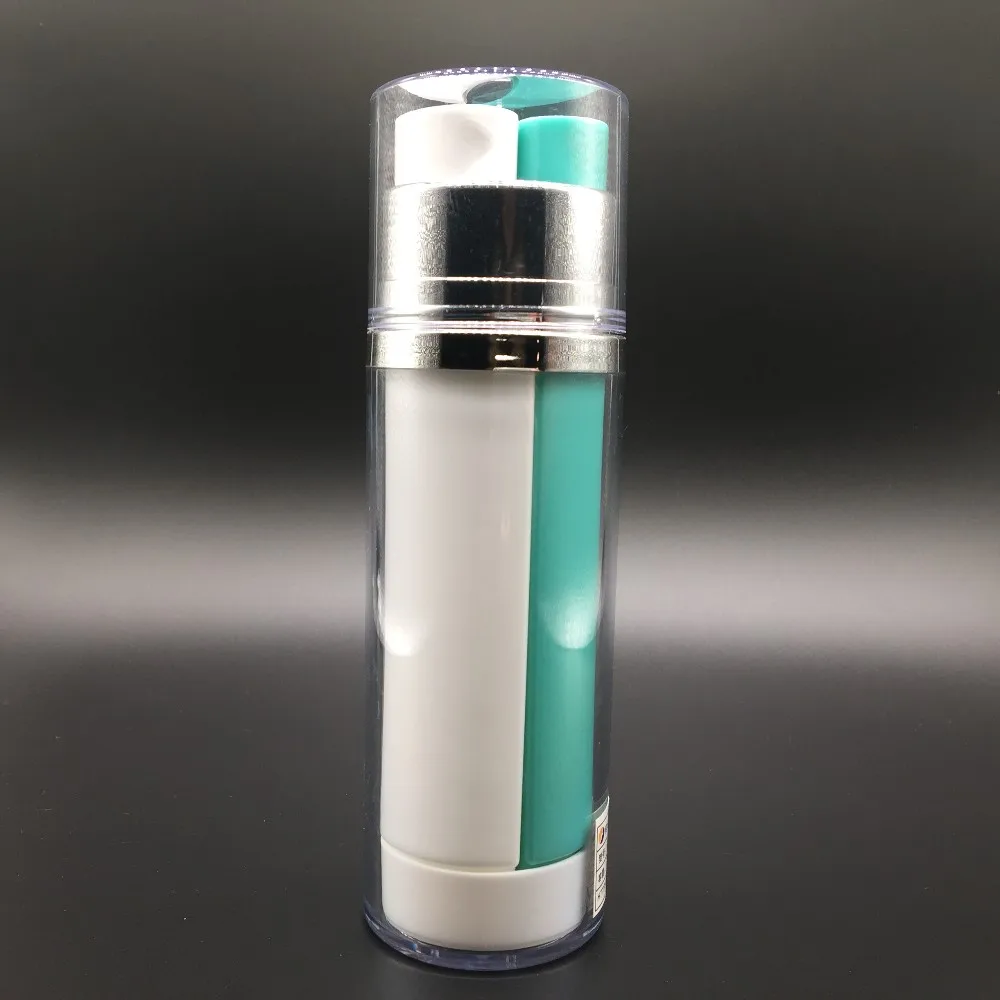 Oem Airless Dual Pump Bottle 50ml For Day And Night Cream Serum - Buy ...