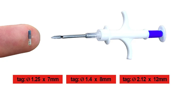 Rfid Pet Id Injectable Tracking Transponder Microchip 2.12x12mm With ...