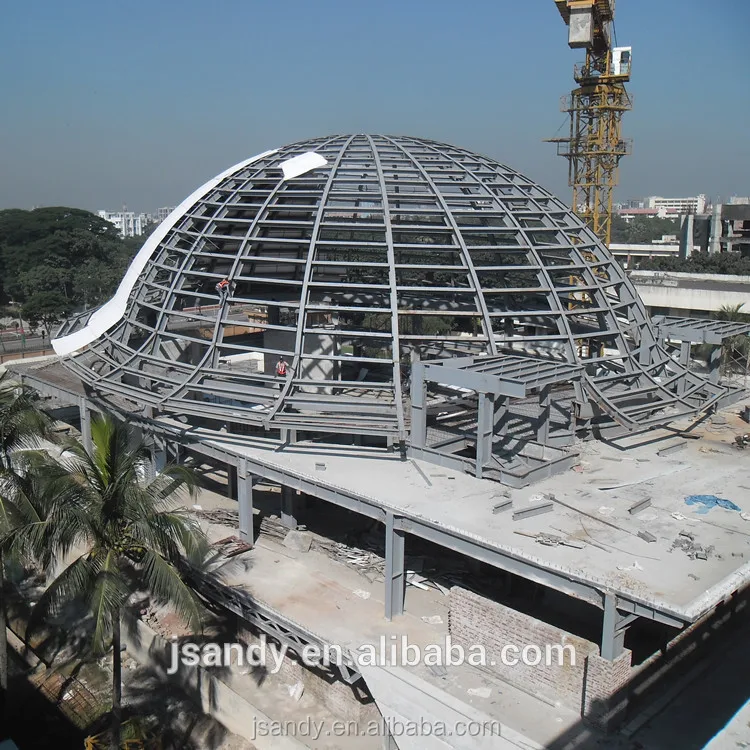 Cina Produsen Desain Baja Space Frame Struktur Baja untuk Atap Kubah ...