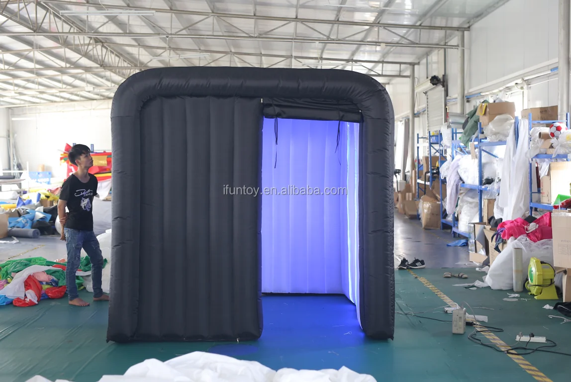 Portable Golden Inflatable Photo Booth Wall /led Curve Wall Inflatable ...