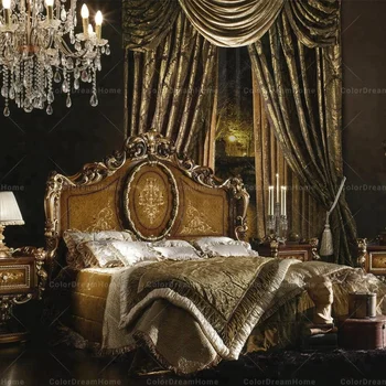 Royal Luxury Wedding Bed For Bride And Groom Bedroom Furniture ...