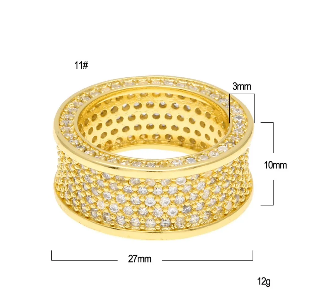 2018 Rappers' Hip-hop Jewelry Gold Mne's Ring Cool Ring For Men Iced ...