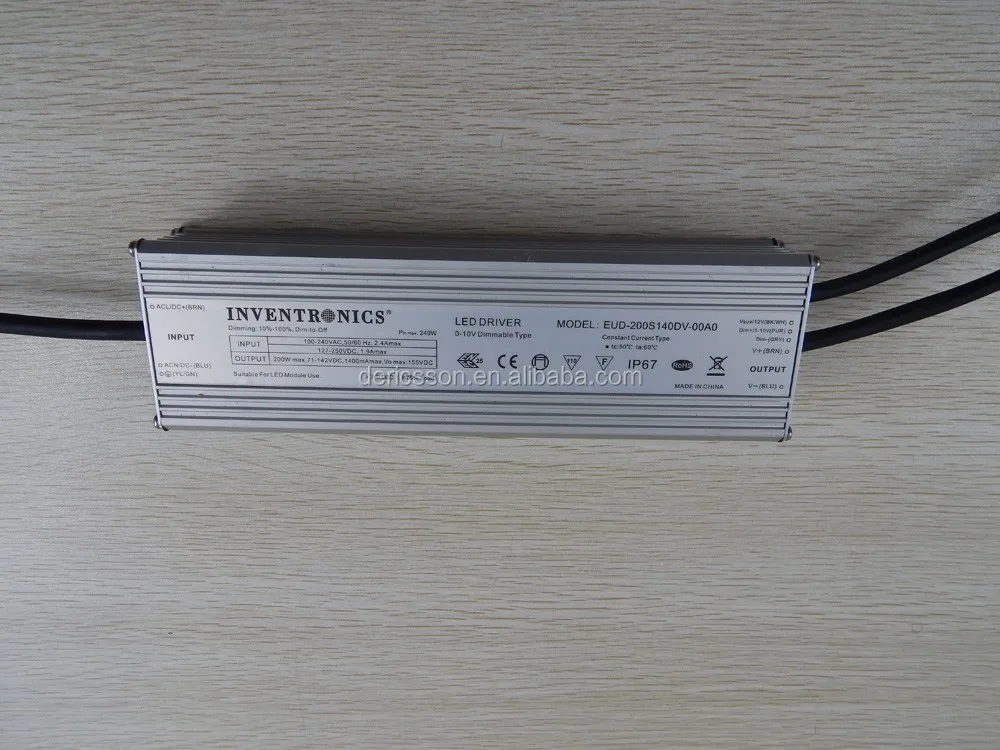Inventronics Led Driver Eud-200s105dv 200w Led Driver Dimmable ...