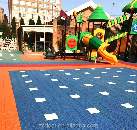 Customized Design Colorful Flooring Kids Playground Flooring Tiles For ...