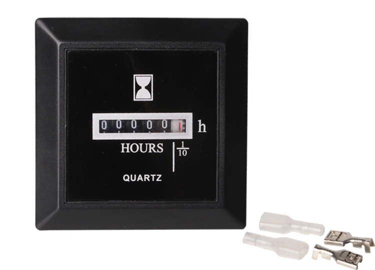 Ac Dc 10v-80v Ac100v-250v Mechanical 6 Digits Digital Hour Meter Time Counter Quartz Timer ...