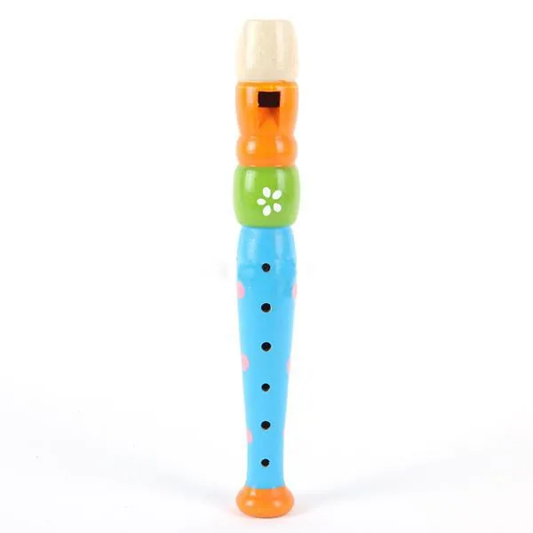 Colorful Fun Baby Kids Wooden Flute Whistle Musical Education Toys ...