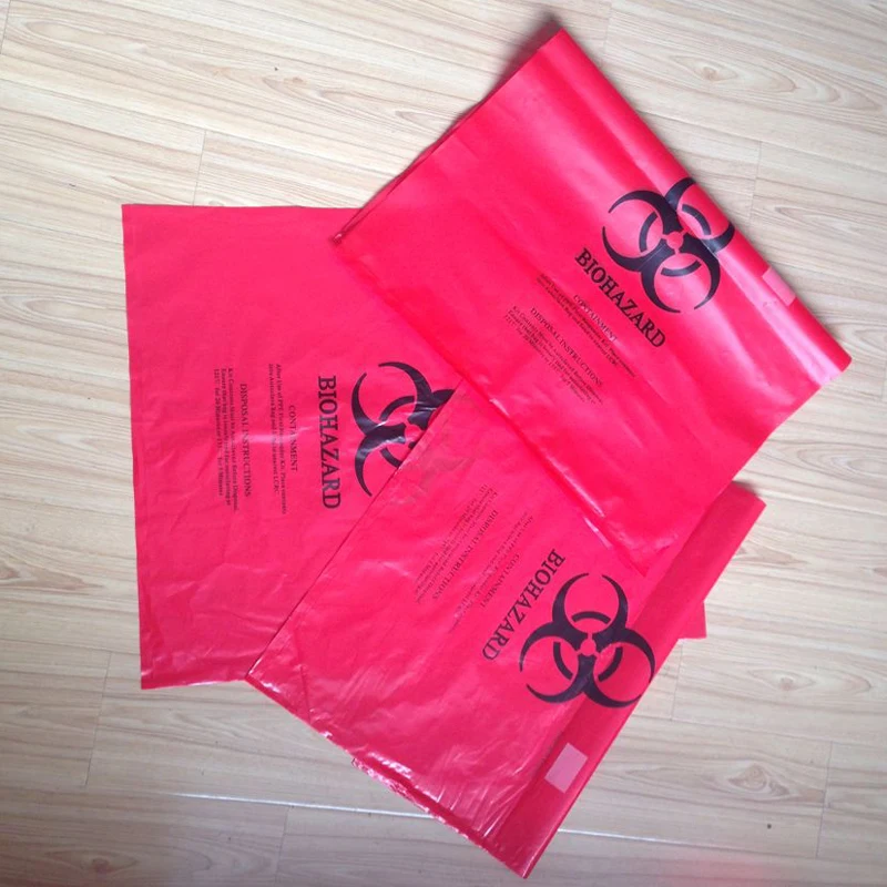 Medical Use Customized Red Sterile Plastic Bags For Medical Waste - Buy ...
