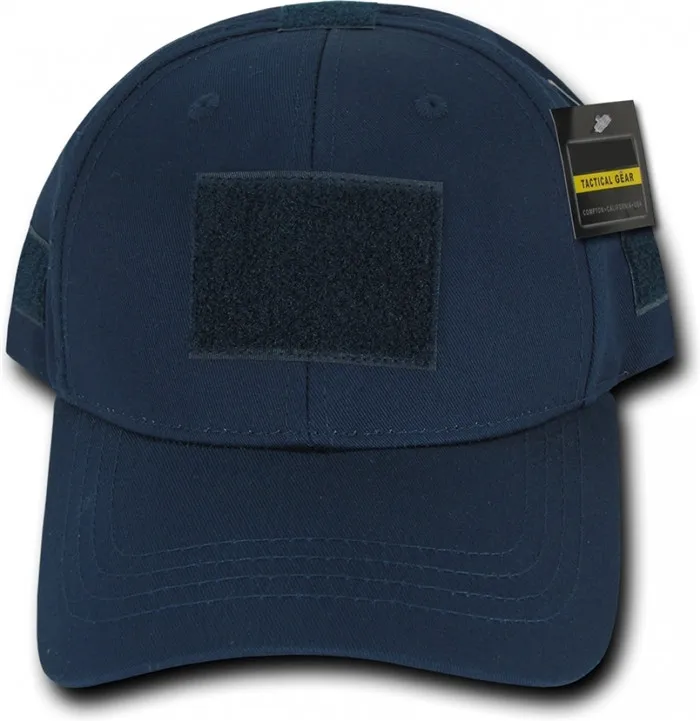 Custom Blank Navy Blue Tactical Hat Cap - Adjustable & Stylish