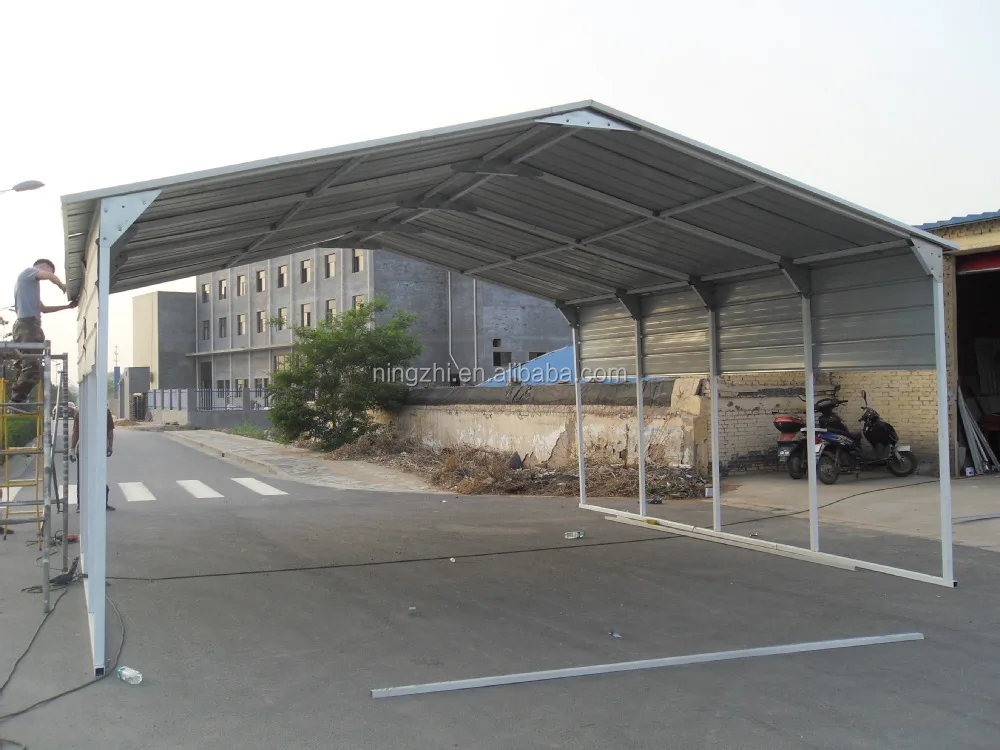 Galvanized Metal Car Canopy / Rv Shelter - Buy Metal Two Cars Canopy ...