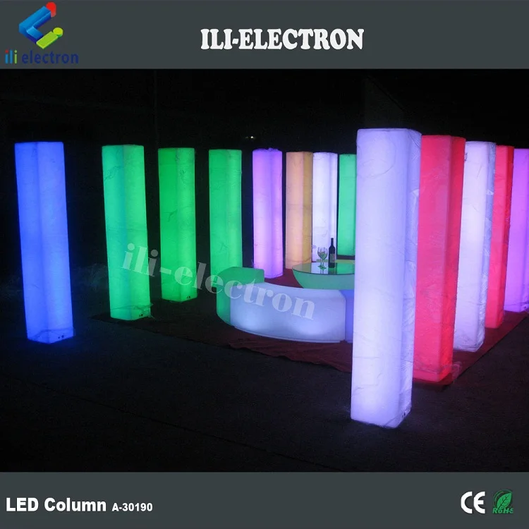 Pe Plastic Illuminated Decorative Wedding Columns Lighted Wedding ...