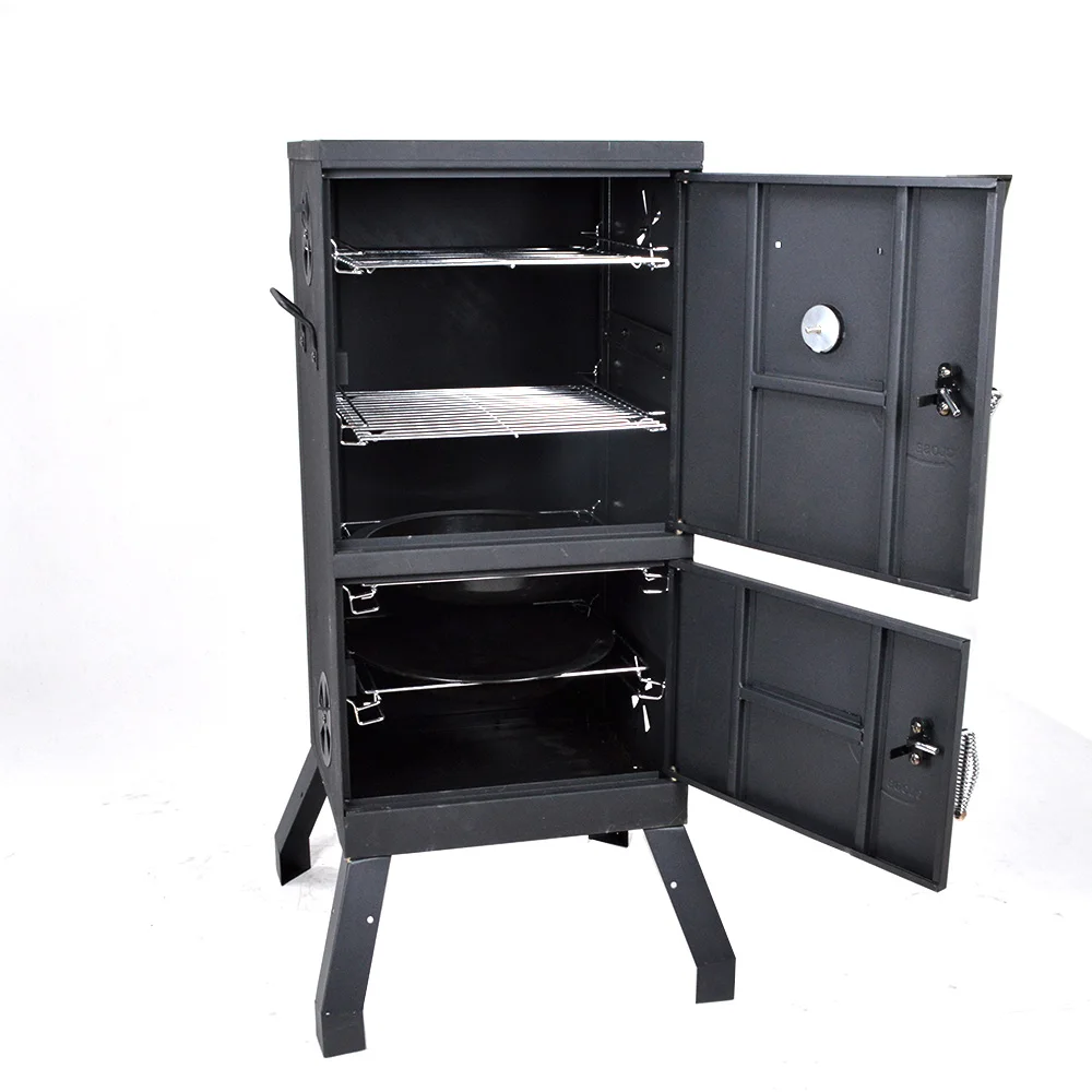Steel Vertical Charcoal Bbq Meat Cooker Outdoor Backyard Smoker Grill ...