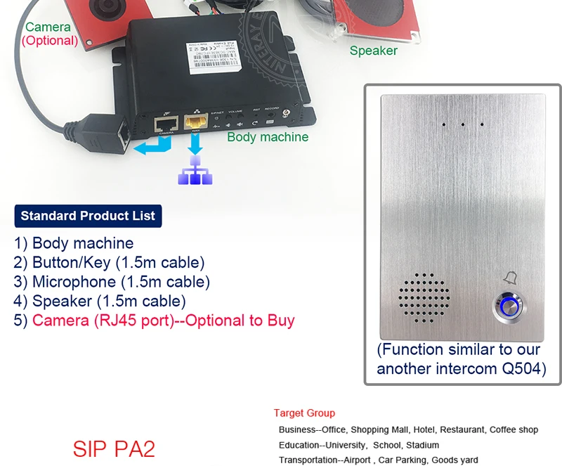 Voip Door Phone Diy Intercom Broadcast Device For Industry Application ...