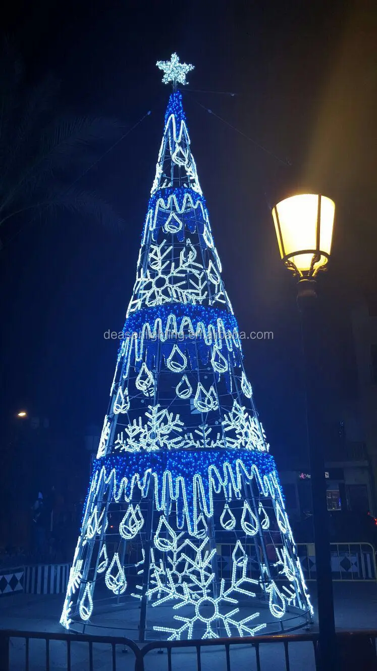 12 Foot Giant Lighting Christmas Tree, White Led Artificial Christmas ...