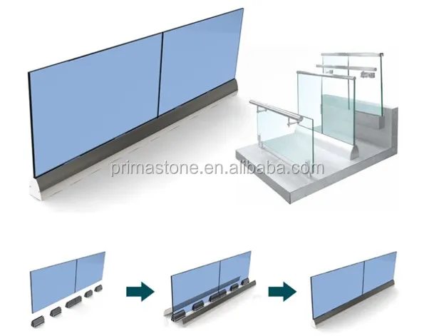Plexiglass Railing Guard Rail on Porches - U Channel Glass Balustrade