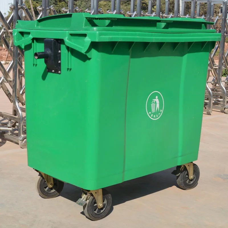 Waste Bin EN840 Compliance HDPE 660 Liters Trash Can