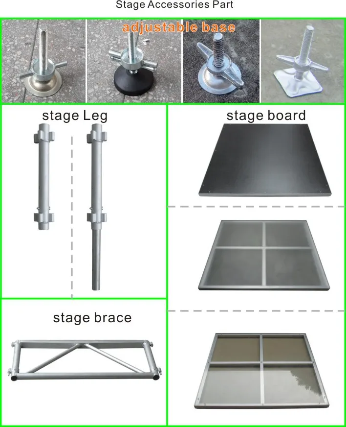 Aluminum Folding Mobile Stage With Wheels - Buy Folding Mobile Stage ...