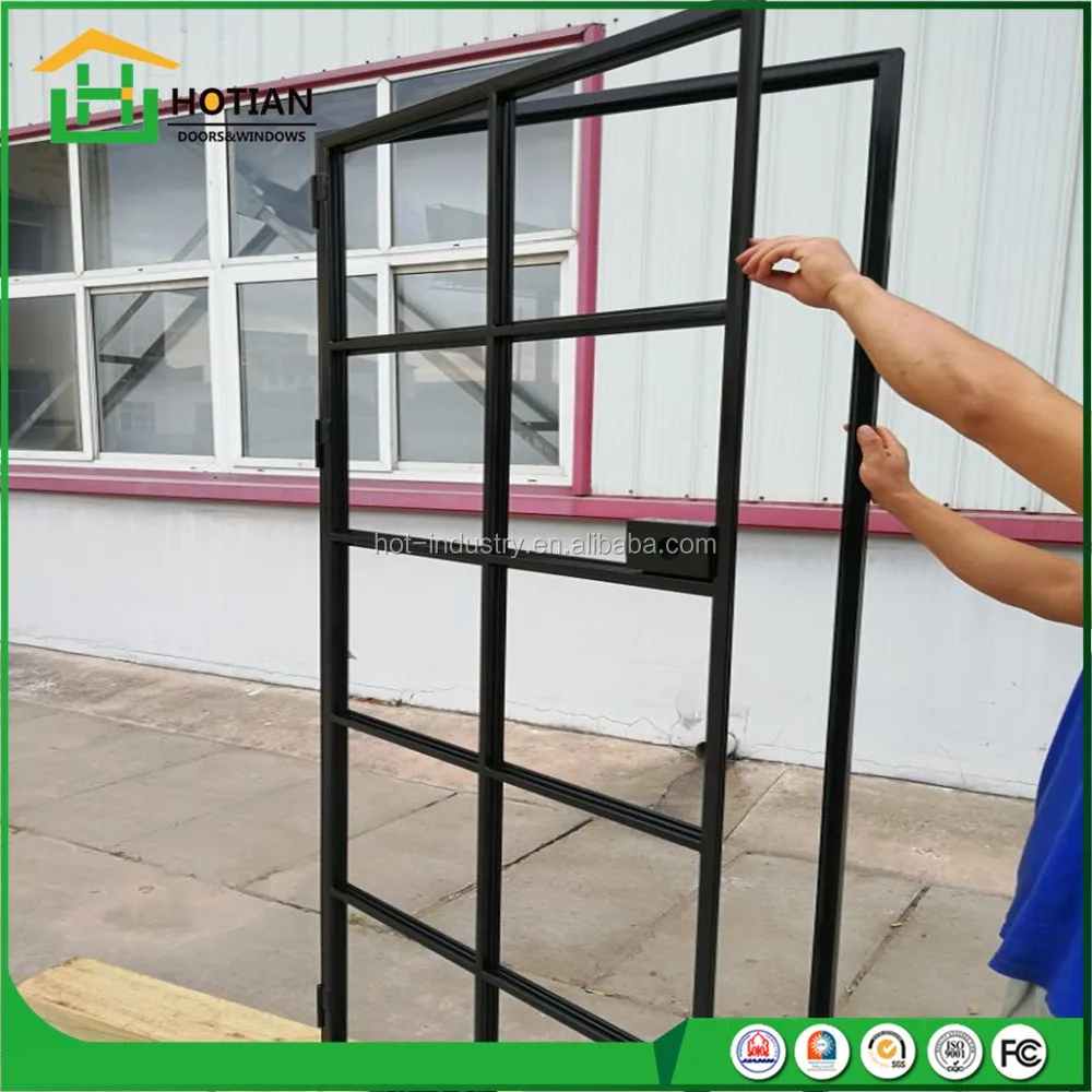 Steel Frame Fixed Window Single Or Double Glazed Tempered Glass For ...