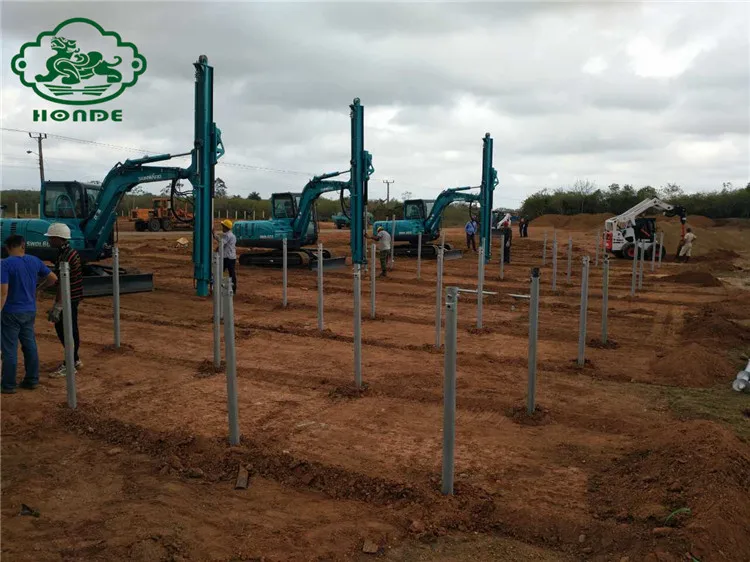 Spiral Hydraulic Piling Machine for Ground Screw Installation