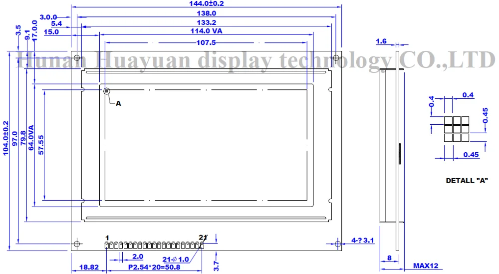 5.1 Inch Black Y/g Display Color 240*128 8-bit Controller Ic Spa1024b ...