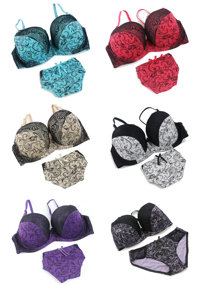 Steel Ring Gathered Bow Bra Good Looking Sexy Multi-size Underwear Set ...