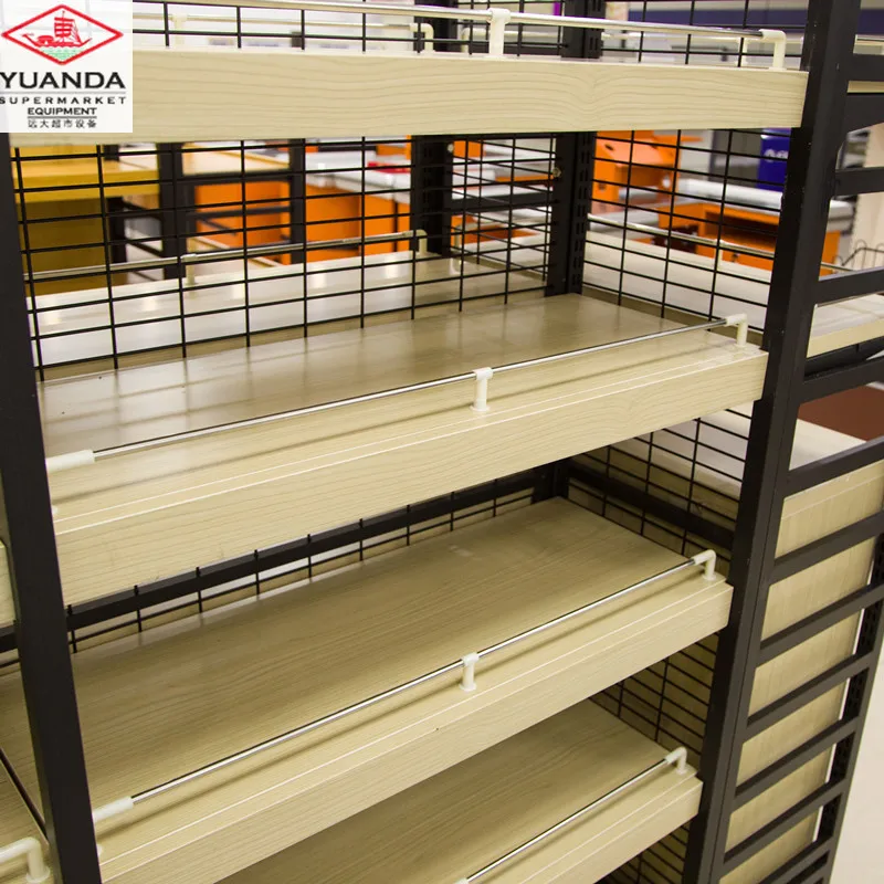 Retail Store Shelf - Steel Wood High-End Display Shelves