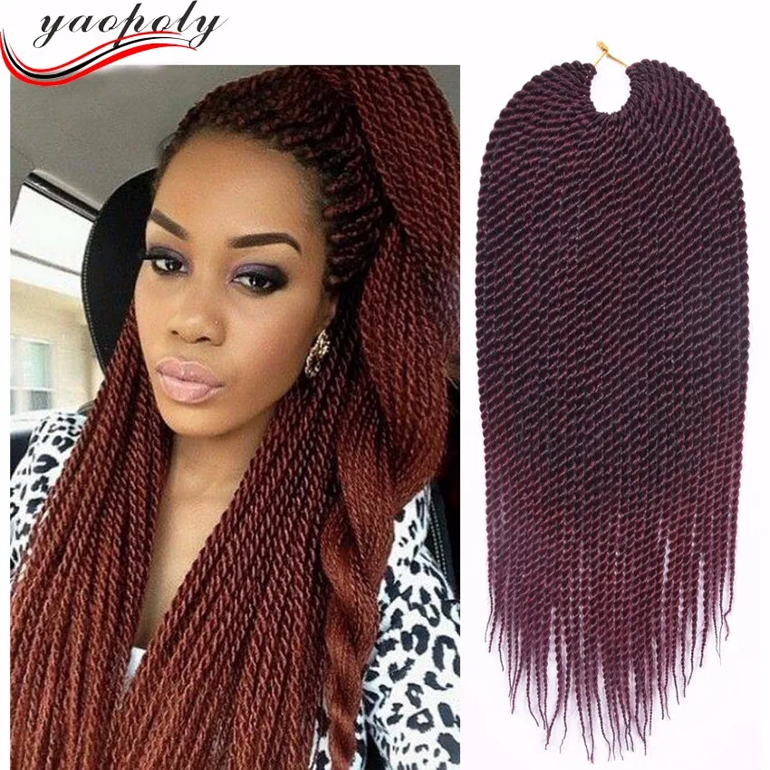 14'' 18'' 22'' 30 Roots Per Packet Senegalese Twist Crochet Braids ...
