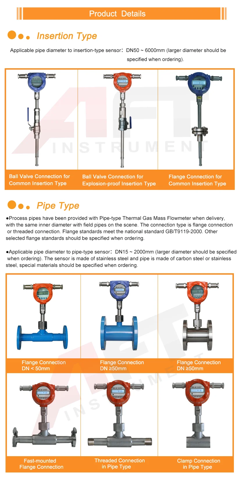4-20ma Output Compressor Air Thermal Gas Mass Flow Meter - Buy Thermal ...